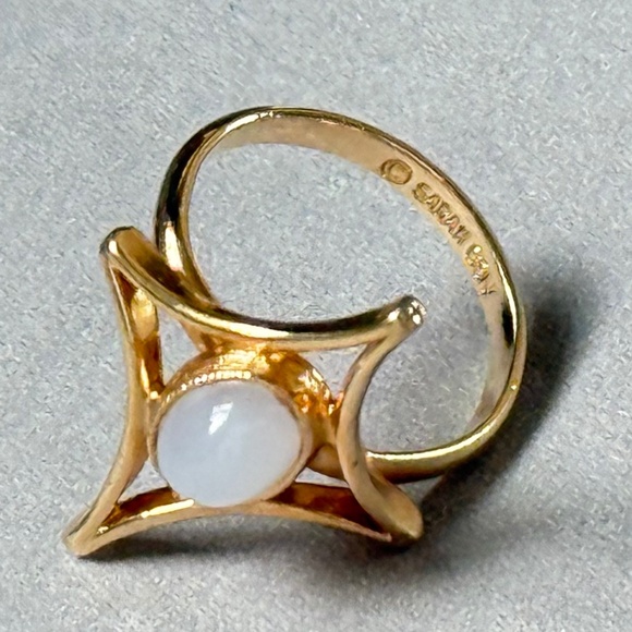 Sarah Coventry | Jewelry | Vintage Sarah Coventry Ring Adjustable Opal ...